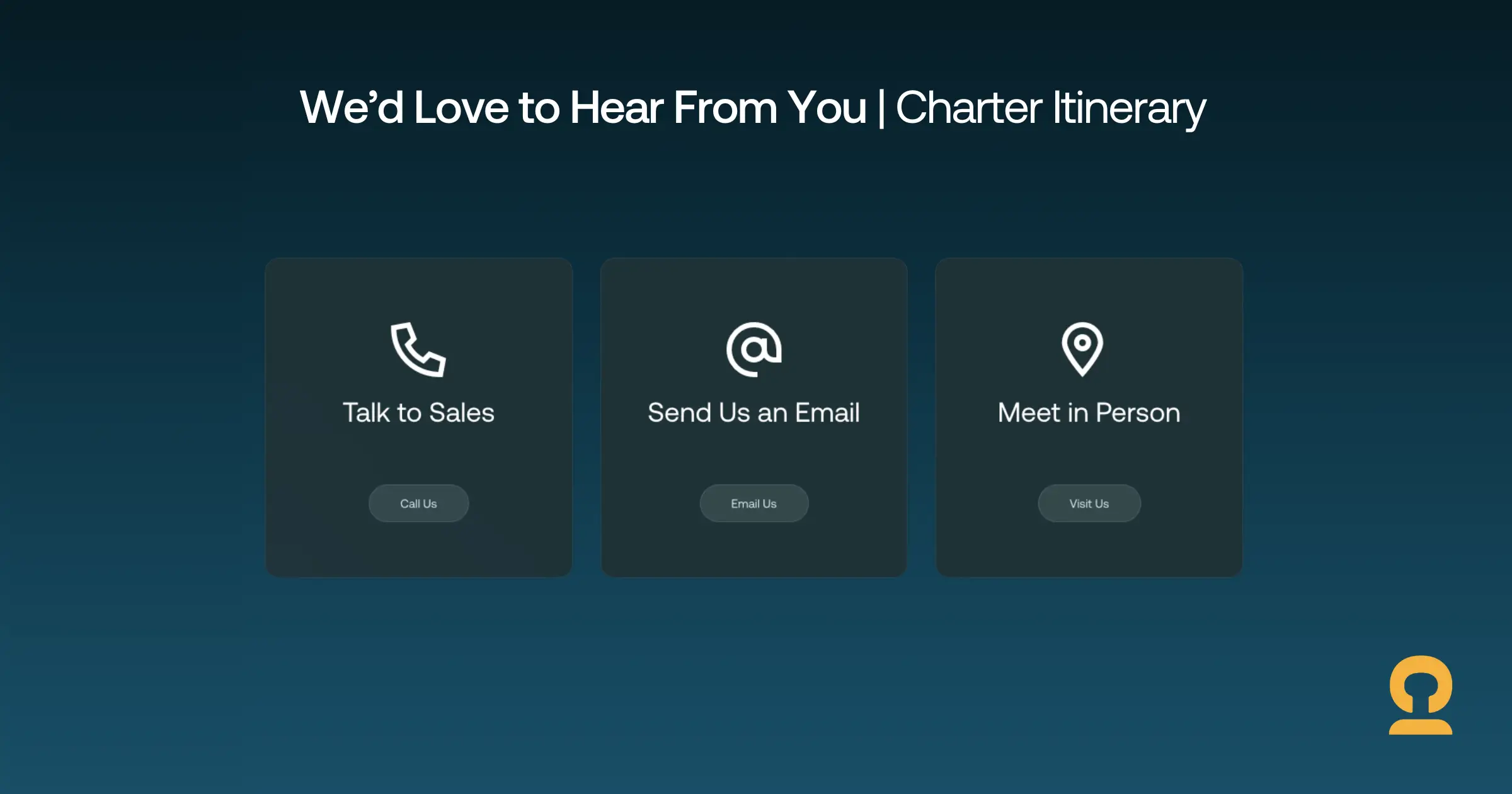 Contact Us | Reach the Charter Itinerary Team